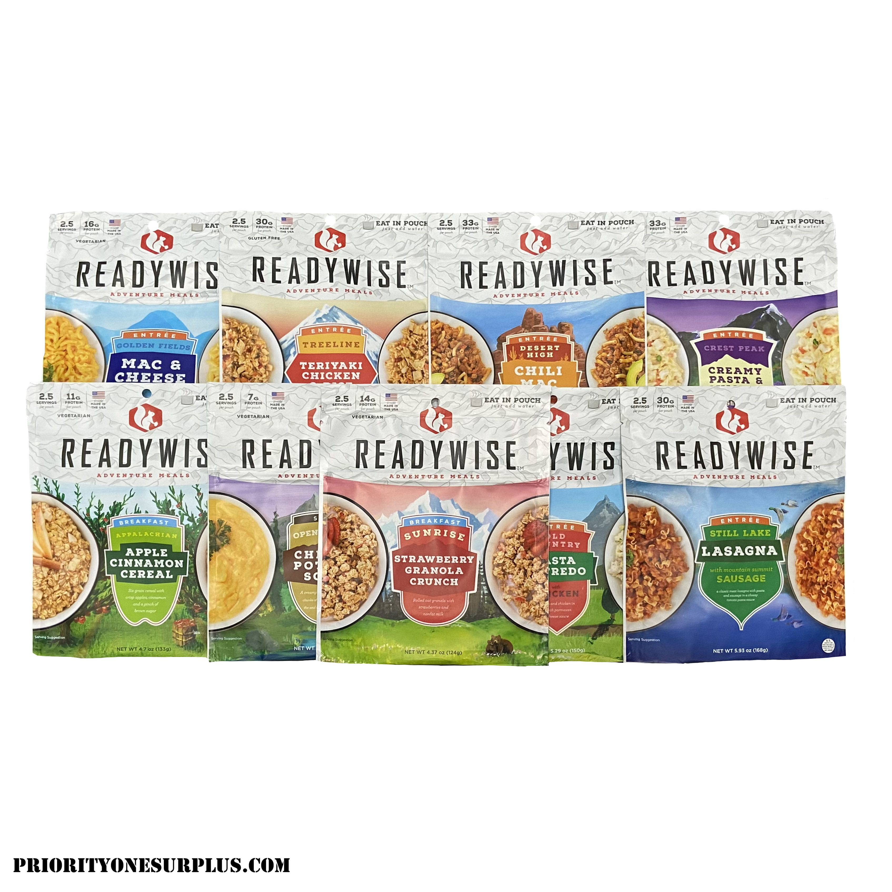 ReadyWise Freeze Dried Entree Food Packets | PRIORITY ONE SURPLUS