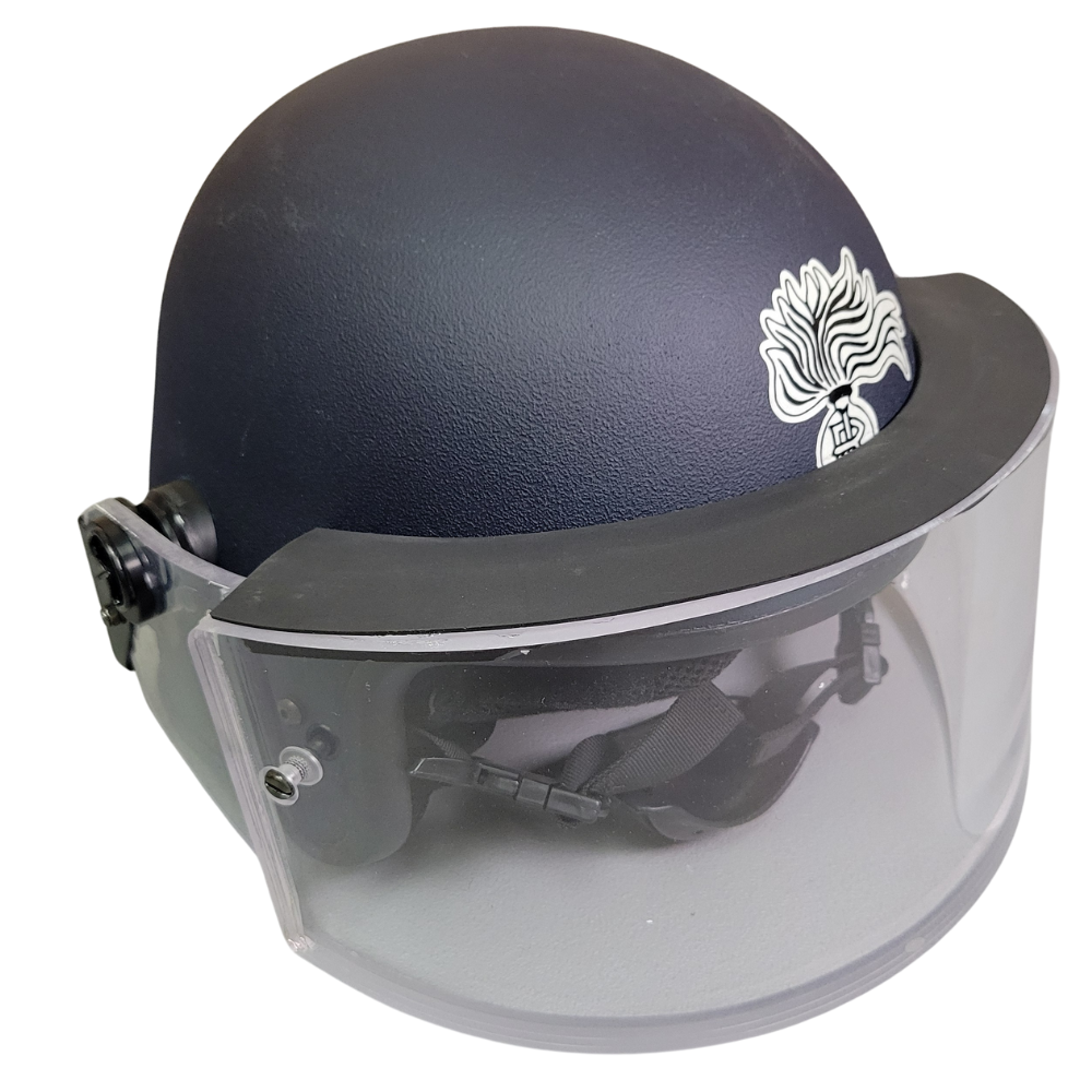 Italian Police Ballistic Helmet and Gas Mask Kit | PRIORITY ONE SURPLUS